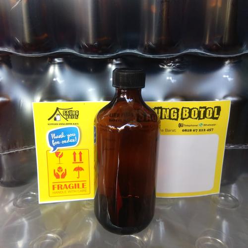 Jual Botol Kaca 300 ml Amber Baru Tutup Ulir Kopi / Jamu / Jus - Kab ...