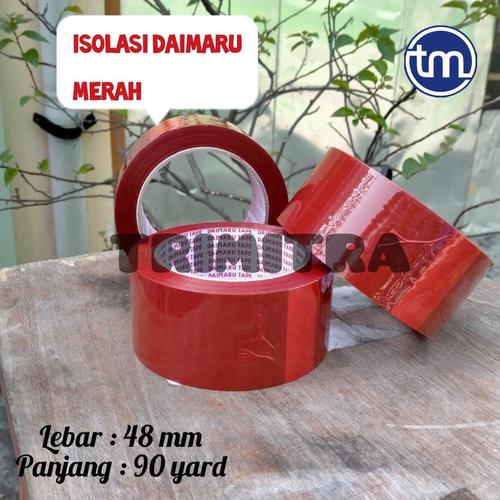 Jual SELOTIP / ISOLASI / LAKBAN DAIMARU WARNA MERAH PLASTIK OPP 100 METER - Kota Surabaya - JAVA ...