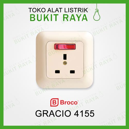 Jual 4155 Broco Gracio Stop Kontak AC BSI Standard British Socket ...