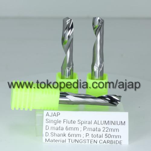 Jual MATA ROUTER CNC SINGLE FLUTE 1Flute 6 mm CUTTER ALUMINIUM ENDMILL ...