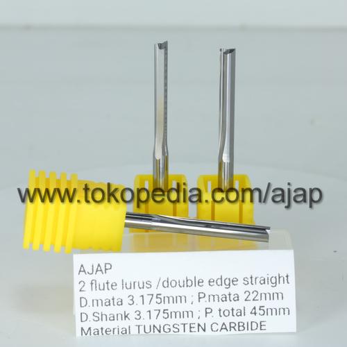 Jual End mill 2F 3.175 mm lurus Straigth Flute Router Bit Mata profil ...