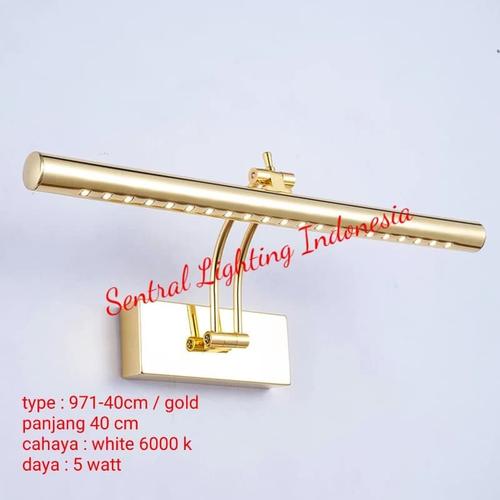 Promo SL971-40CM LAMPU WASTAFEL LED 5 WATT LAMPU DINDING TOILET GOLD ...