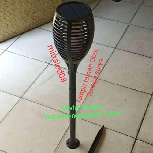 Jual Lampu taman OBOR tancap SolarCell/Tenaga surya Led hias Flame API ...