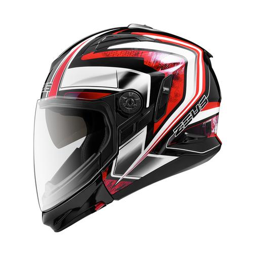 Promo Zeus 613C Blk Aj6 Red Modular 2 in 1 Fullface dan Halfface - M ...