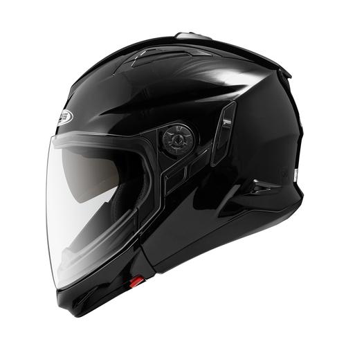 Promo ZEUS 613C BLACK GLOSSY MODULAR DOUBLE VISOR - XL, BASIC Cicil 0% ...