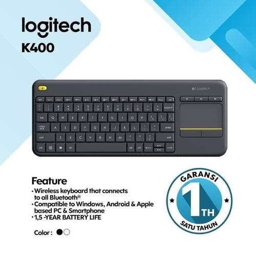 Jual Logitech K400 Plus Keyboard Wireless - Black Resmi - Jakarta Pusat ...