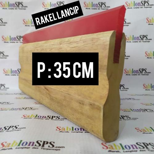 Jual RAKEL SABLON MERAH LANCIP BESAR 7X50MM SET GAGANG KAYU P. 35CM ...