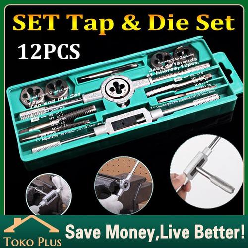Jual 12 Pcs Alat Snai dan Tap Ulir Baut Senai Die Senei Dies Set ...