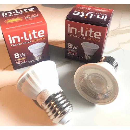 Jual LAMPU LED SPOTLIGHT INLITE 8 WATT 8W PAR COB FITTING E27 INP1607 ...