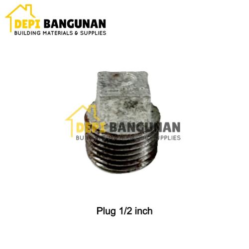 Jual Plug Drat 1/2 inch Besi Fitting Pipa Galvanis Tutup Keran - Kota ...