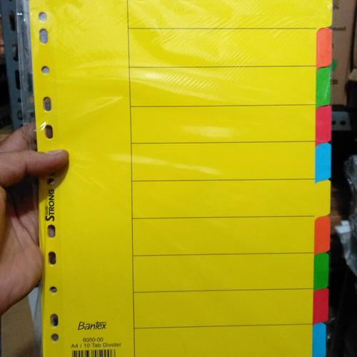 Jual DIVIDER BANTEX A4 10 PAGES 6050/ pembatas kertas - Jakarta Selatan ...