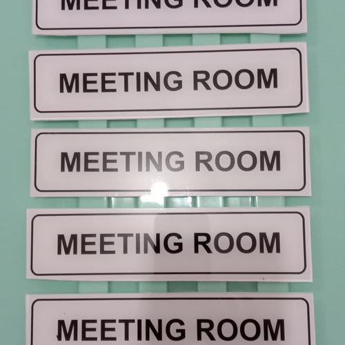 Jual SIGN AKRILIK K3 RAMBU MEETING ROOM UKURAN 5X20CM HARGA PERBUAH ...