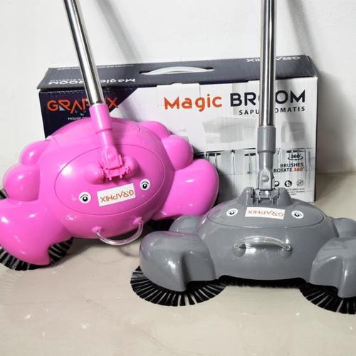 Jual Graphix Magic Broom/ Alat Sapu otomatis tanpa listrik - Pink - Kab ...