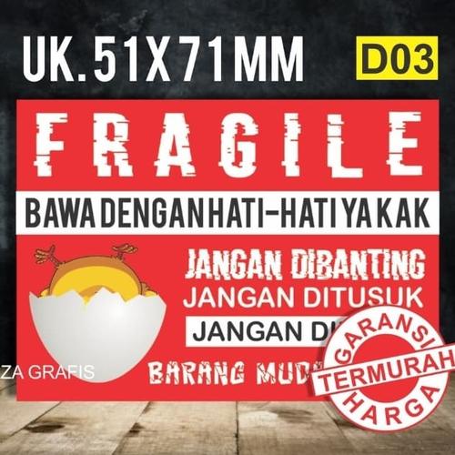 Jual Sticker / stiker fragile / stiker fragile lucu / label pengiriman ...
