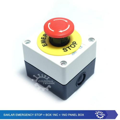Jual Saklar Emergency Stop + Box 1NC + 1NO Panel Box - Jakarta Barat ...