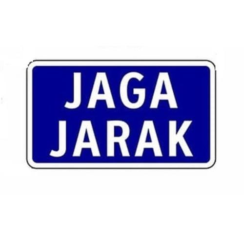 Jual SIGN RAMBU STICKER JAGA JARAK 15X20CM RAMBU STIKER - Jakarta Barat ...