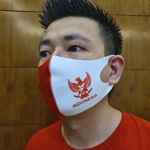 Jual masker kain scuba masker motif bendera merah putih anti polusi ...