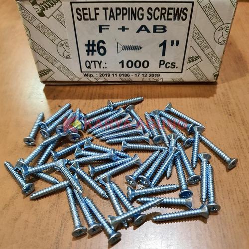 Jual Skrup Tapping 6 x 1" 2,5 cm 100 bj / Sekrup Taping Kepala Rata - Kota Makassar - Karya ...