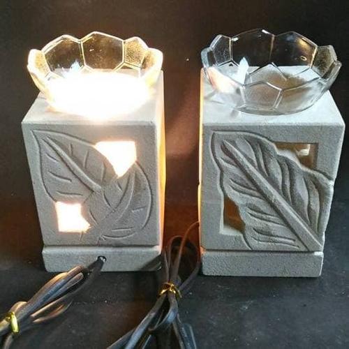 Jual Lampu Pemanas Aromaterapi Lampu Hias Meja Full Batu - Daun 2 (kiri ...