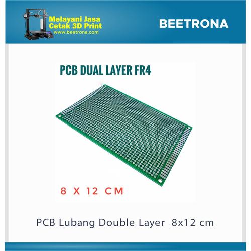 Jual PCB Lubang Double Layer Trough Hole 8x12 cm FR4 High Quality 8 x ...