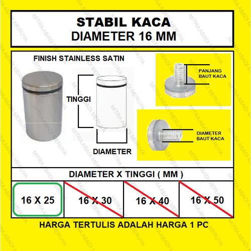 Jual Pen Iklan Baut Akrilik Sign Board Stabil Kaca 16 x 25 mm - Kota ...