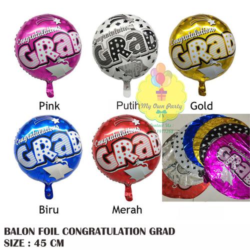 Jual Balon Foil Congratulations GRAD / Balon Graduation / Balon Wisuda ...