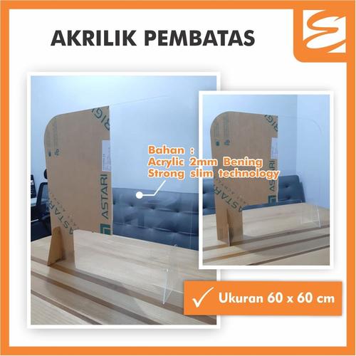 Jual Pembatas Meja Akrilik - Acrylic Social Distance - Table Divider ...