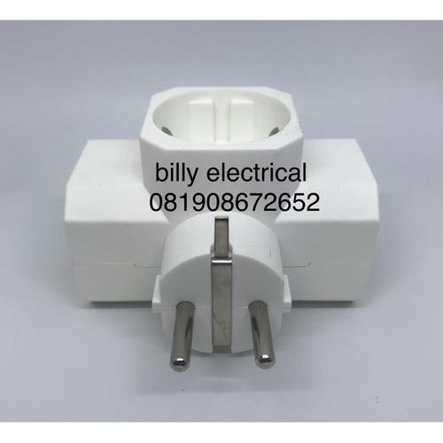 Jual Steker T BROCO 3-Way Adapter Plug steker t arde Colokan Kepala 3 ...