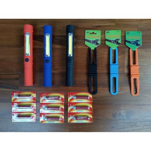 Jual Senter Magnet Led cob 2in1 Plus Baterai Plus Strap Silicone ...