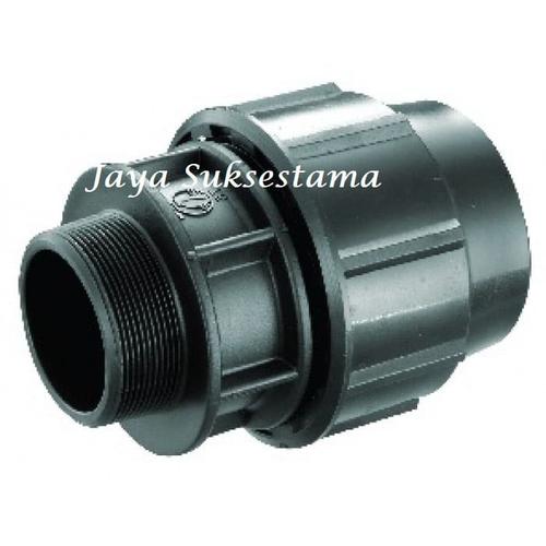 Jual Male Adaptor Pipa HDPE 50 mm x 2" inch - Male Thread Adaptor HDPE ...