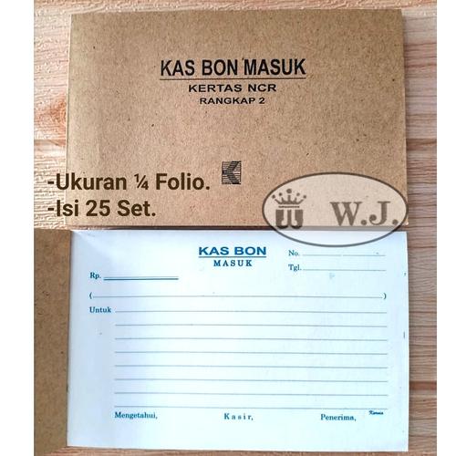 Jual buku kas bon masuk 1/4 Folio, Rangkap 2 - Kota Surabaya ...
