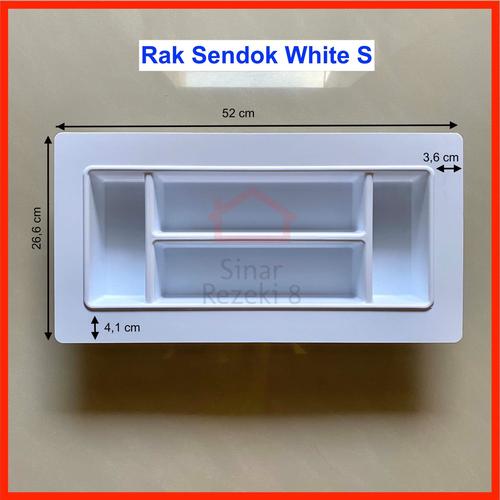Jual Rak Tempat Sendok PUTIH S Kecil Garpu Pisau Sekat Laci Dapur Alat ...