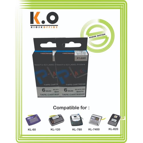 Jual Pita Label Tape Printer Casio 6mm Warna Putih - Kota Tangerang ...