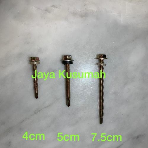 Jual Baut Roofing 5 cm / Baja Ringan / Self Drilling Screw Ruping Atap ...