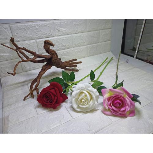 Jual Bunga mawar Besar tangkai mewah cantik elegan artificial bahan ...