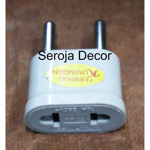 Jual US 2 Flat Pin To EU 2 Round Pin Plug Socket Adapter - Kota Medan ...