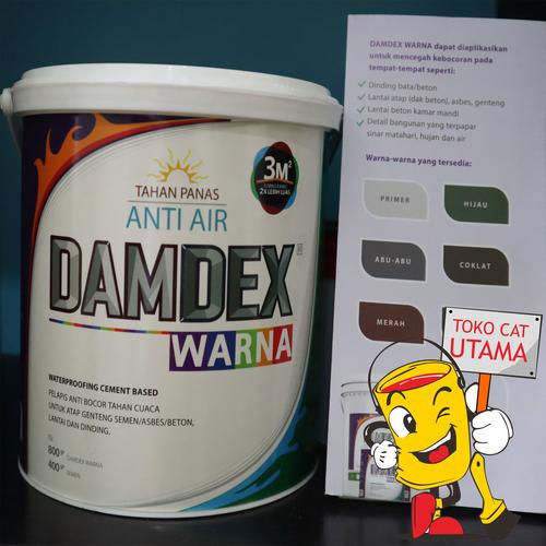 Jual Damdex Warna Waterproofing cement based berwarna 1 ltr set ...
