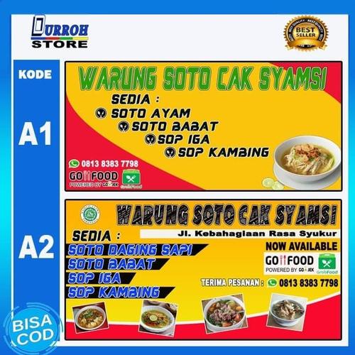 Jual Spanduk / Banner Bakso, Mie Ayam dan Soto Berbagai Ukuran - 150X50 ...