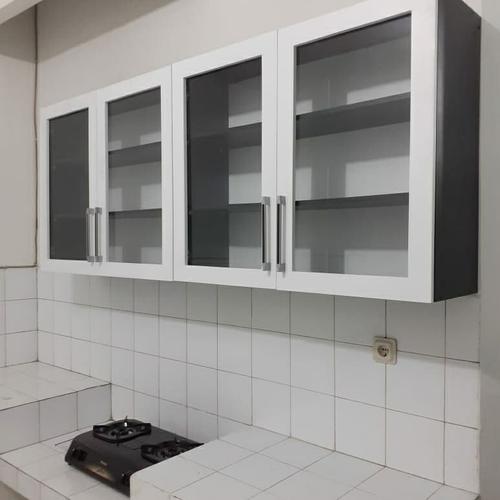 Jual RAK PIRING KITCHENSET ATAS LEMARI GANTUNG KACA SERBAGUNA ...