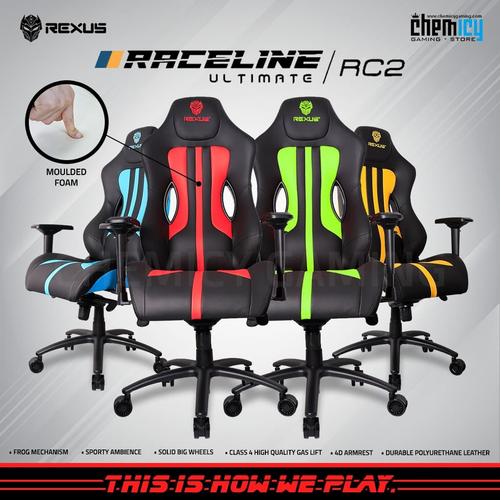 Jual Rexus Raceline RC2 / RC-2 Gaming Chair / Kursi Gaming - Biru Muda ...