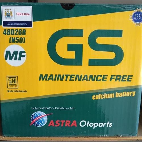 Jual Aki Mobil / Battery GS ASTRA Type GS MF 48D26R / N50 12V 50AH - Kota Medan - Sumatra Online ...