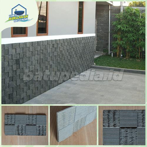 Jual Batu Alam Dinding Andesit Motif Catur Untuk Rumah Modern Minimalis ...