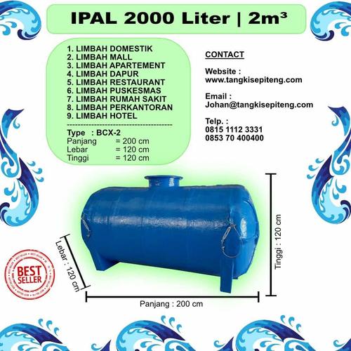 Jual TANGKI Pengolahan Air Limbah IPAL|2000 liter|2M3|STP BIOTECH ...