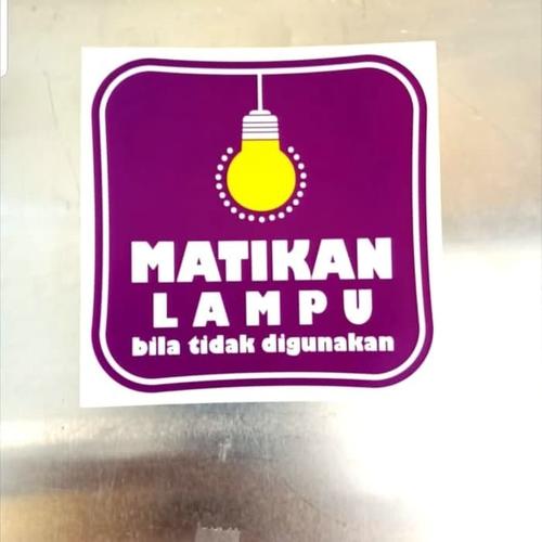 Jual SIGN STICKER MATIKAN LAMPU BILA TIDAK DIGUNAKAN 10X10CM - Jakarta ...