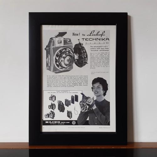 Jual Poster Iklan Jadul 50s LINHOF. Pajangan Kamera Antik BRONICA Zenza ...
