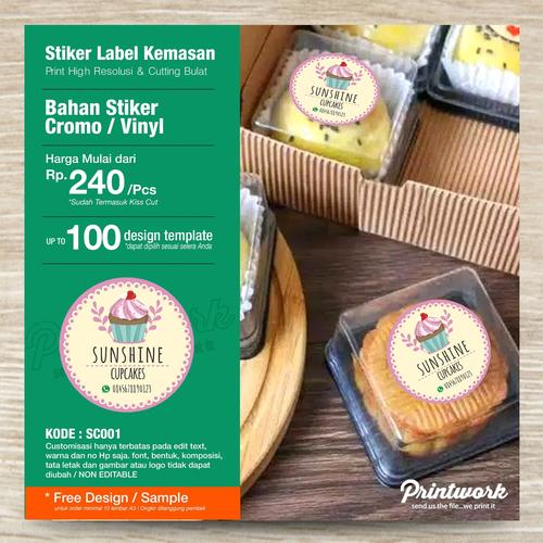 Jual STIKER LABEL KEMASAN BULAT 100 PCS - 5 x 5, Cromo - Jakarta Pusat ...
