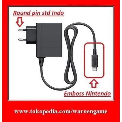 Jual Nintendo Switch ASIA AC Adapter 220v 2.6A Adaptor 2 PIN ORIGINAL ...