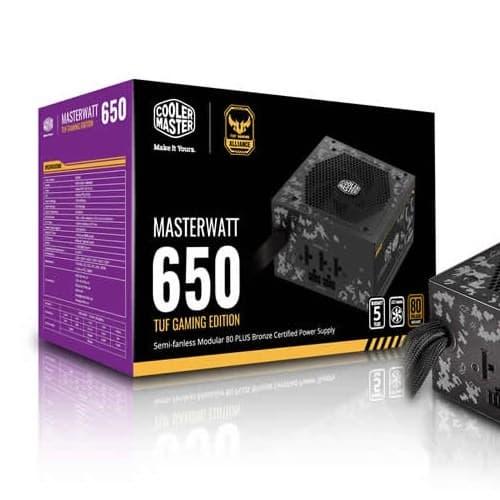 Jual Cooler Master PSU MasterWatt 650 80+ Bronze modular TUF Gaming Edition - Hitam - Jakarta ...