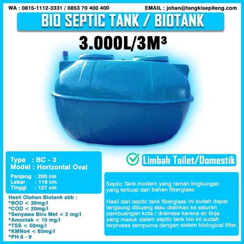 Jual BIOTANK System Biotech 3m3/day 3000 liter 3 m3 - Jakarta Barat ...