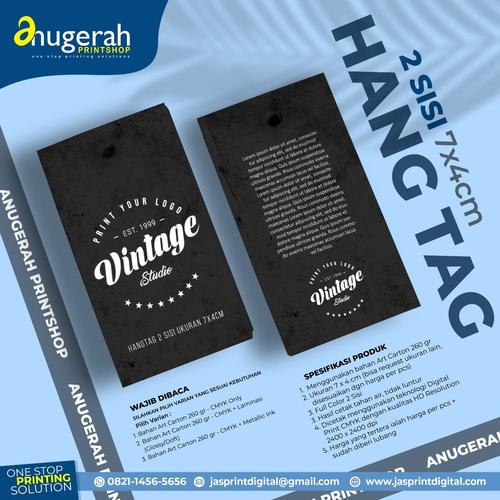 Jual Hang Tag / Hangtag / Price Tag / Label Produk - Souvenir 2 sisi ...